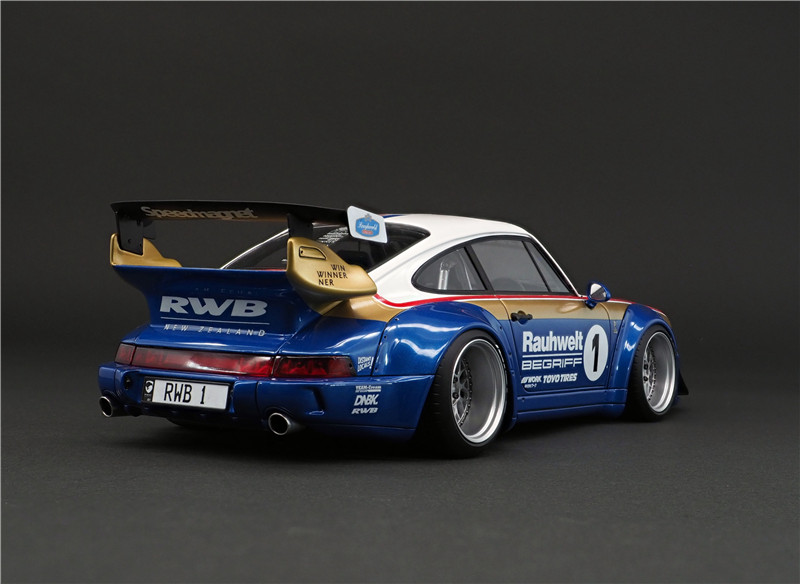 Porsche 911 RWB 964 1:18 Ignition Model ( Blue White ) -